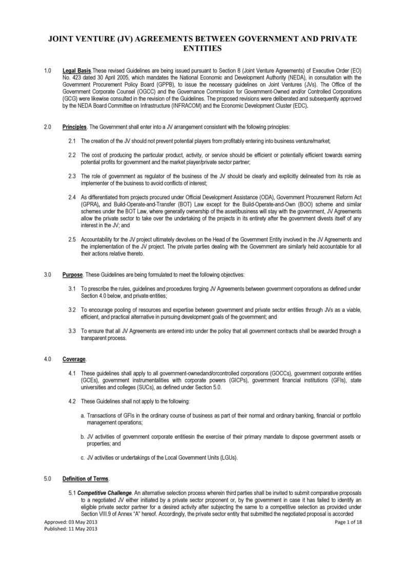 53 Simple Joint Venture Agreement Templates [PDF, DOC] ᐅ TemplateLab