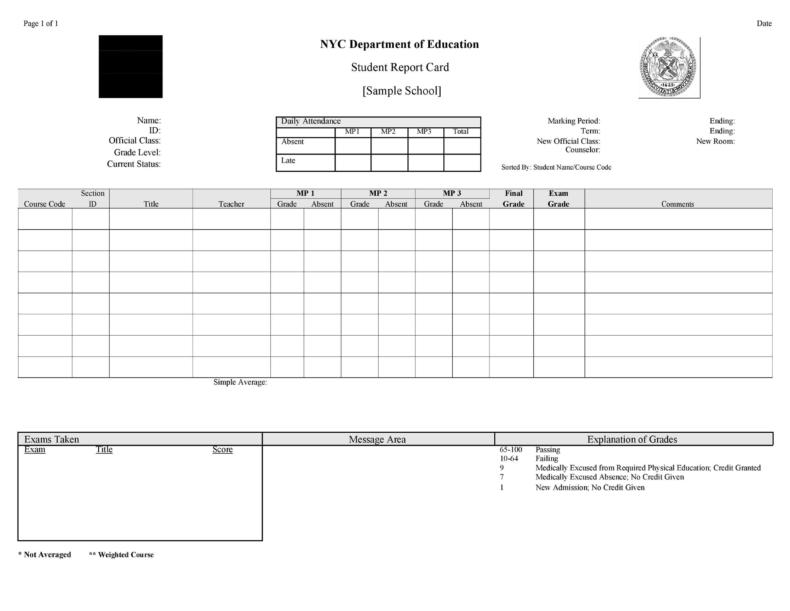 30+ Real & Fake Report Card Templates [Homeschool, High School...]