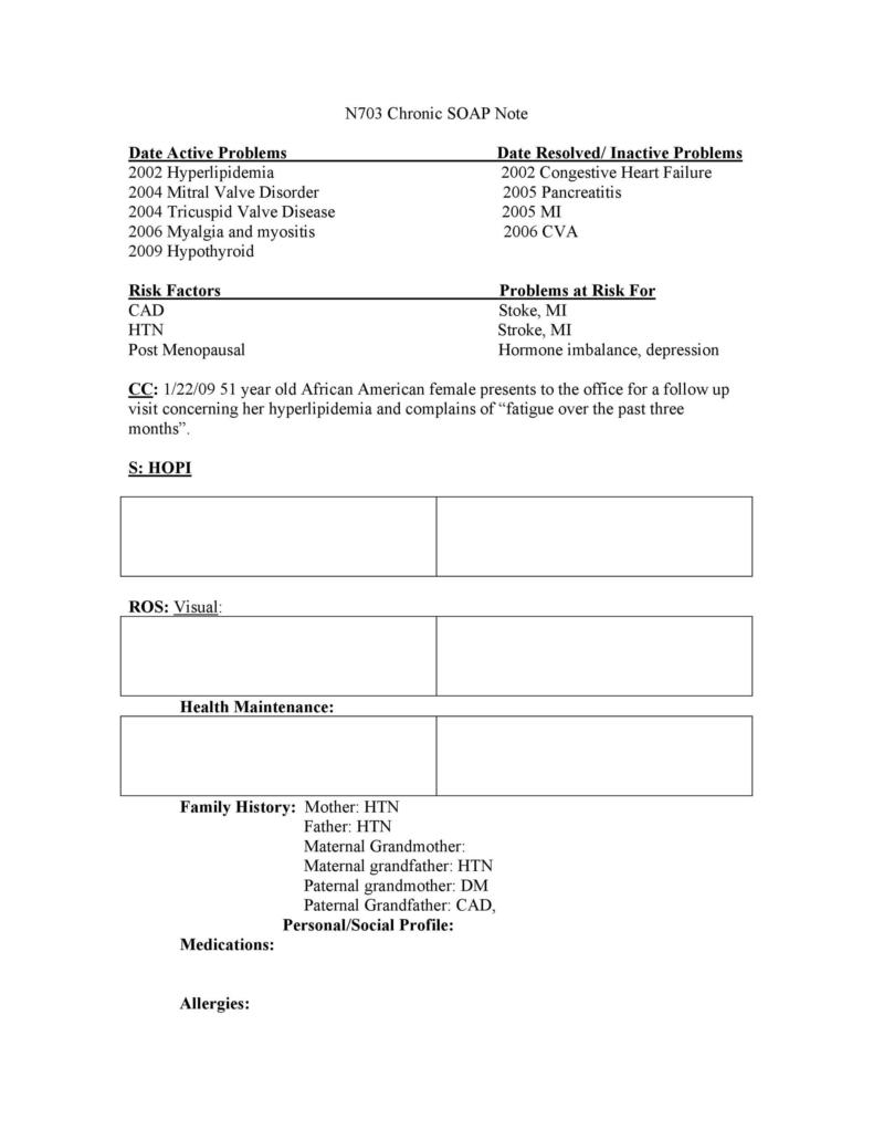 40 Fantastic SOAP Note Examples & Templates ᐅ TemplateLab
