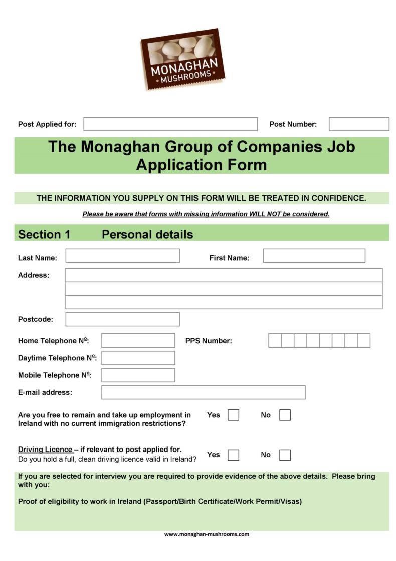 56 Free Employment & Job Application Form Templates [Printable] ᐅ ...