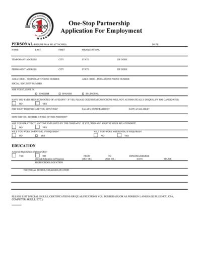 56 Free Employment & Job Application Form Templates [Printable] ᐅ ...