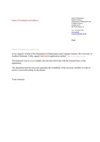 40+ Proven Letter of Support Templates [Financial, for Grant...]