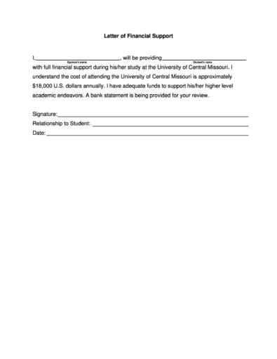 40+ Proven Letter of Support Templates [Financial, for Grant...]