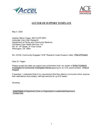 40+ Proven Letter of Support Templates [Financial, for Grant...]