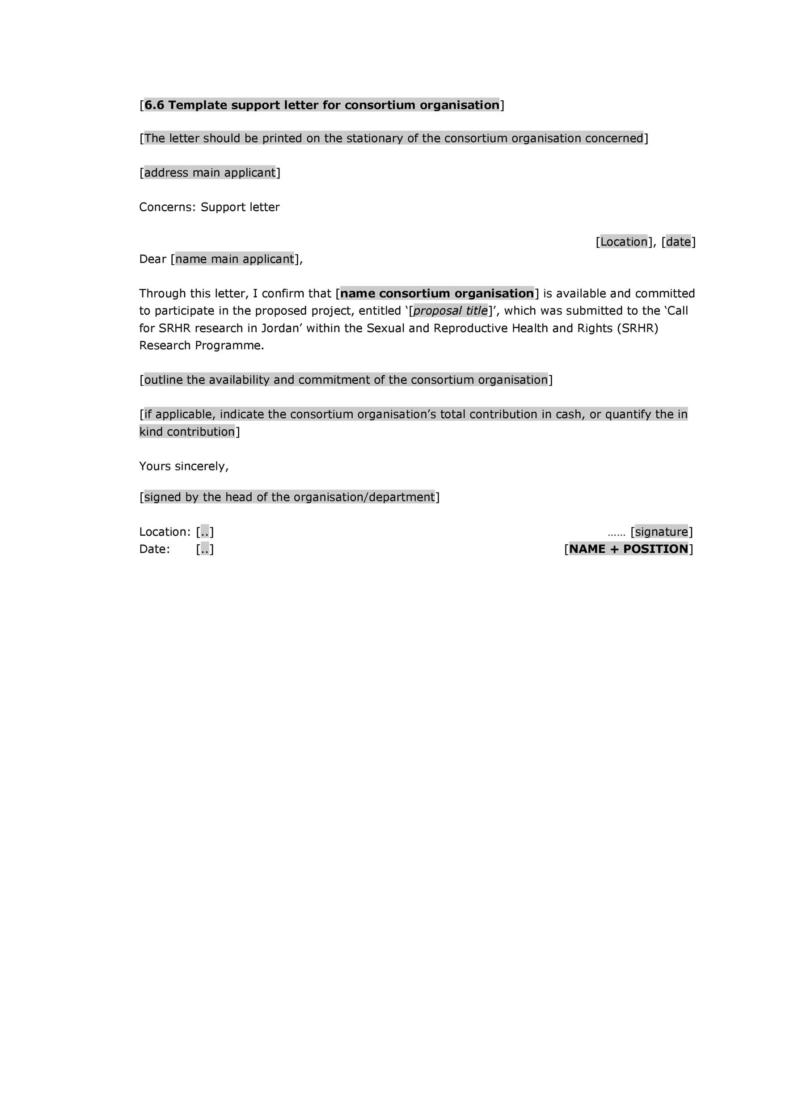 40+ Proven Letter of Support Templates [Financial, for Grant...]