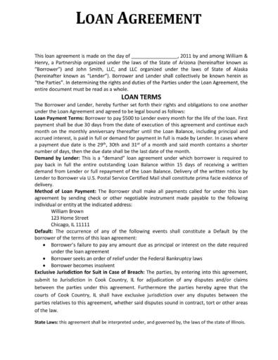 40+ Simple Loan Agreement Templates [FREE] ᐅ TemplateLab