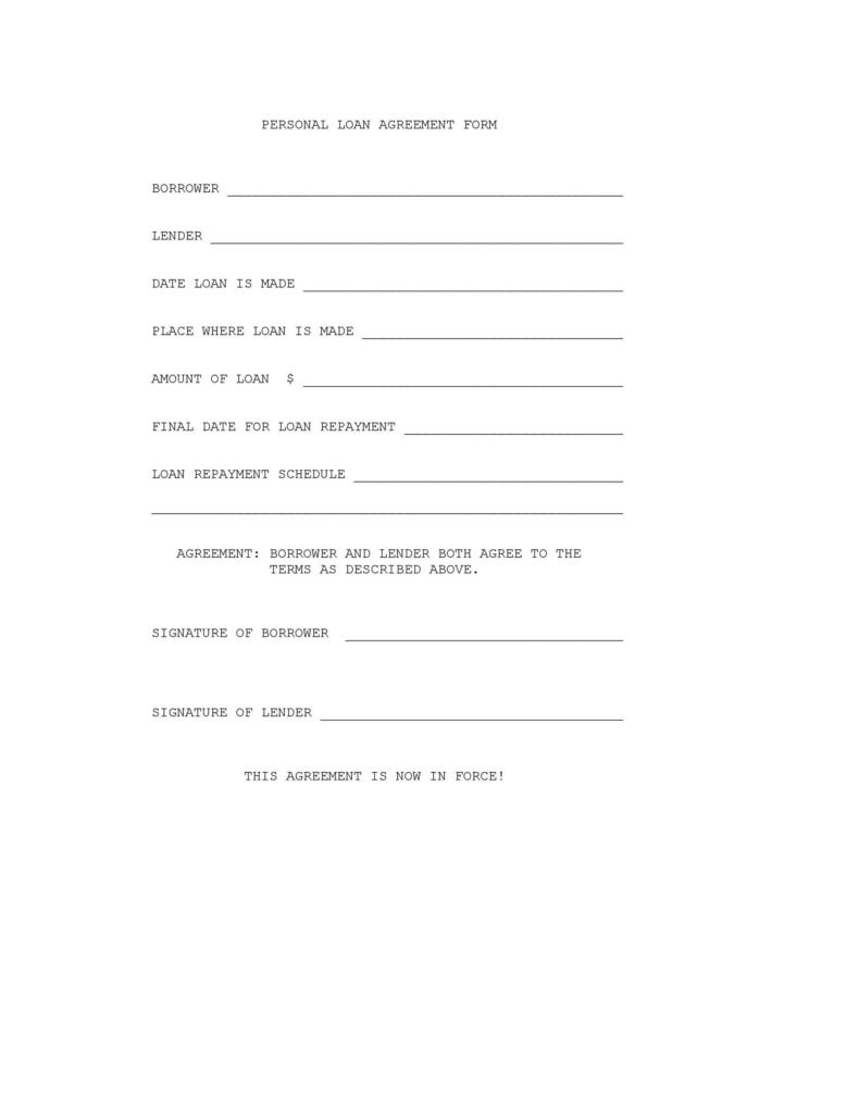 40+ Simple Loan Agreement Templates [FREE] ᐅ TemplateLab
