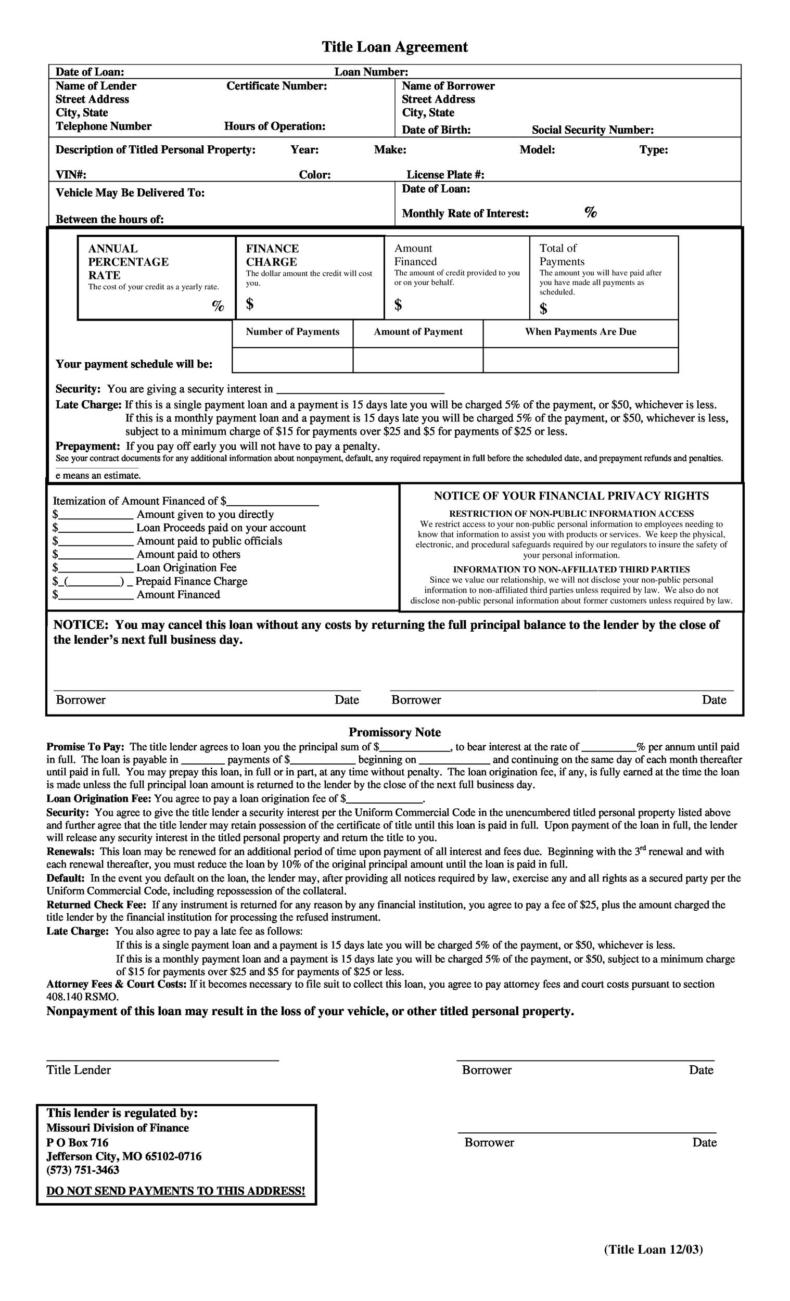 40+ Simple Loan Agreement Templates [FREE] ᐅ TemplateLab