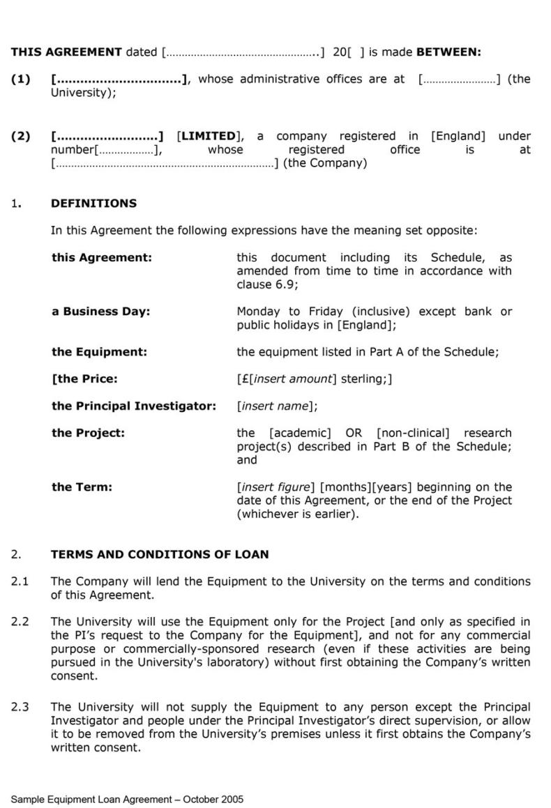 40+ Simple Loan Agreement Templates [FREE] ᐅ TemplateLab