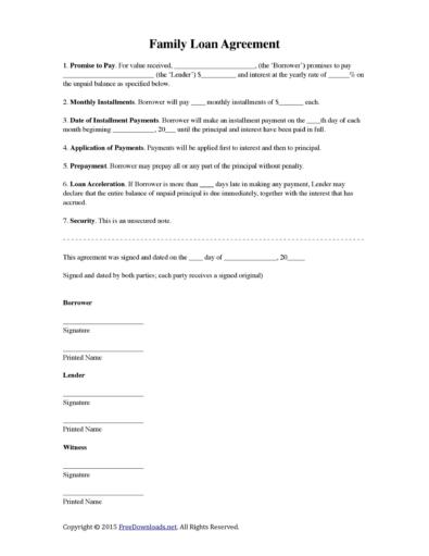 40+ Simple Loan Agreement Templates [FREE] ᐅ TemplateLab
