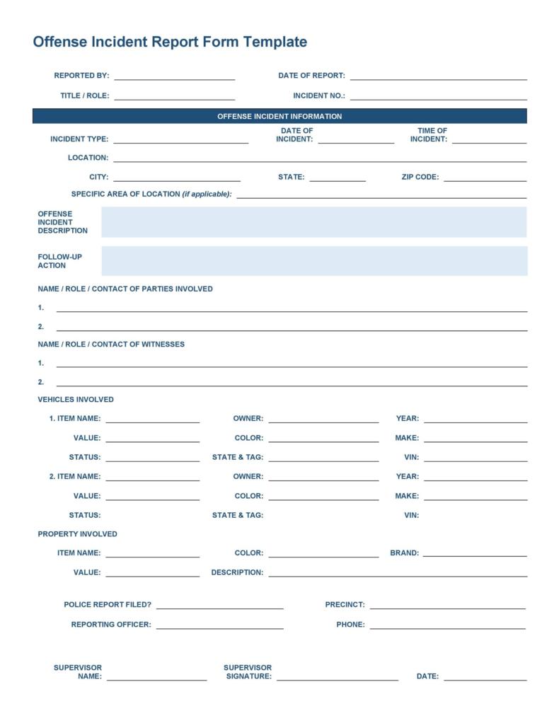 20+ Police Report Template & Examples [Fake / Real] ᐅ TemplateLab