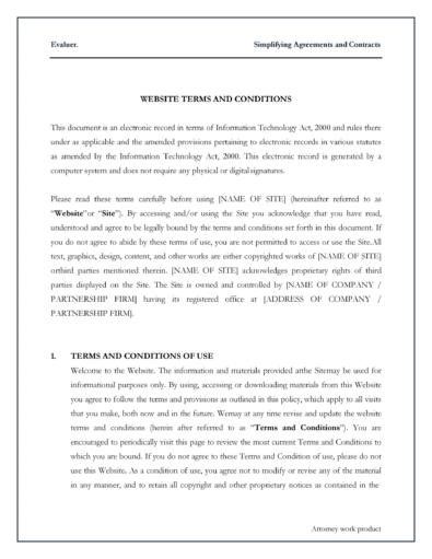 40 Free Terms and Conditions Templates for any Website ᐅ TemplateLab