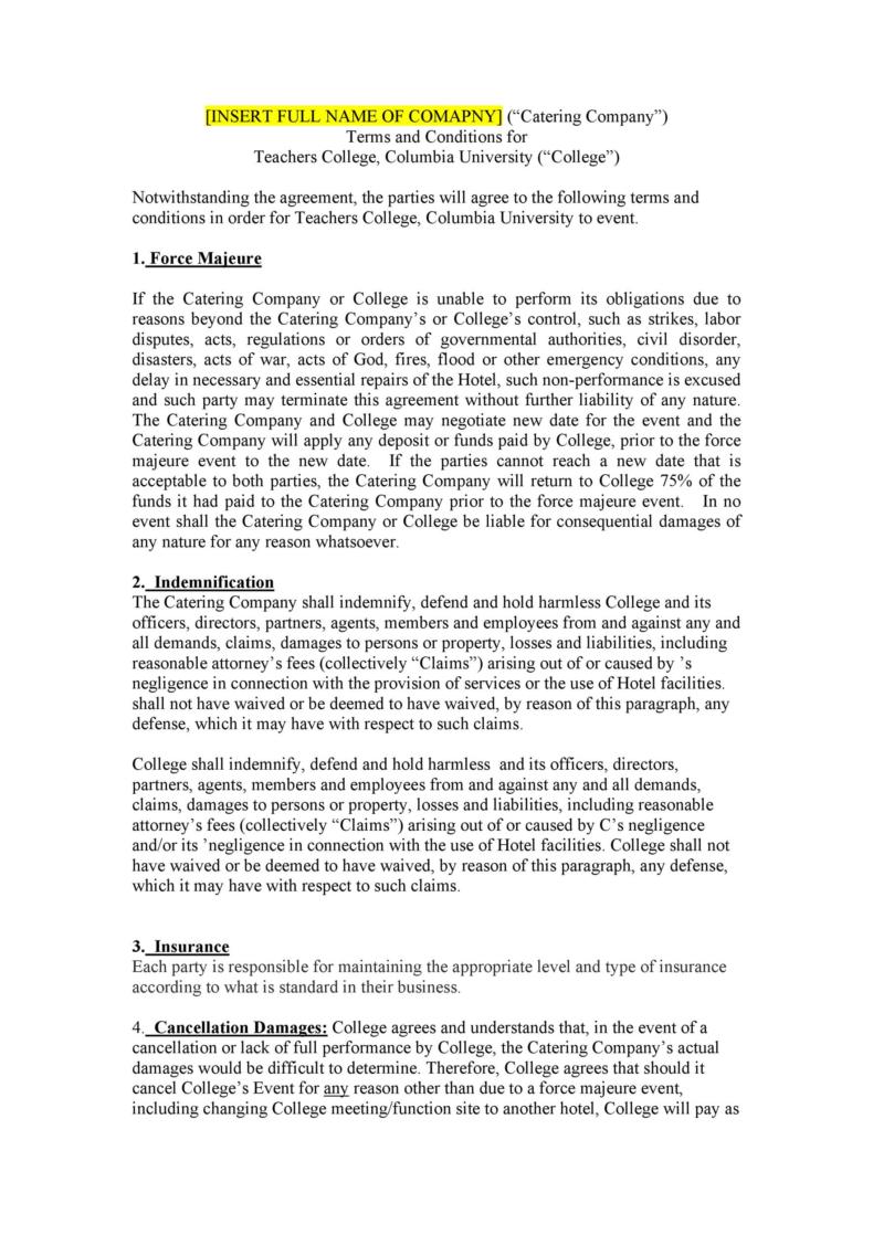 40 Free Terms and Conditions Templates for any Website ᐅ TemplateLab