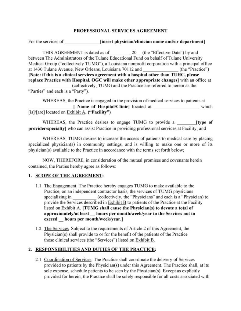 50+ Professional Service Agreement Templates & Contracts