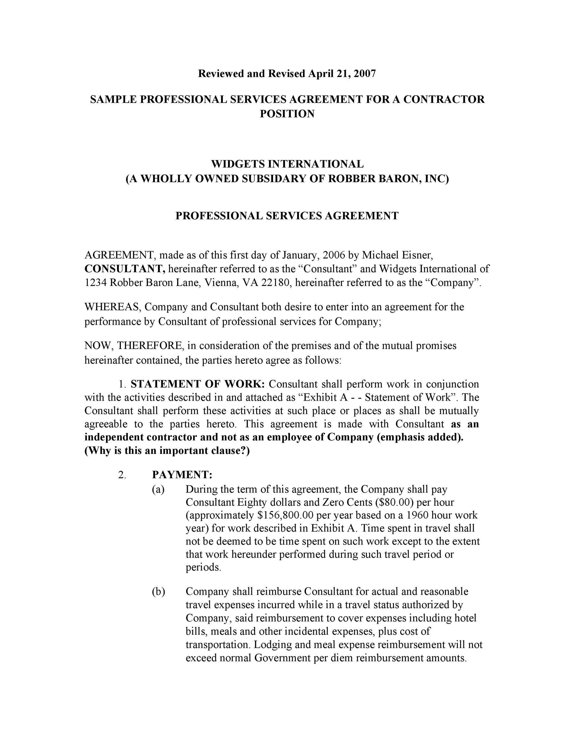 Writing Service Contract Template Hvac Service Contract Template 