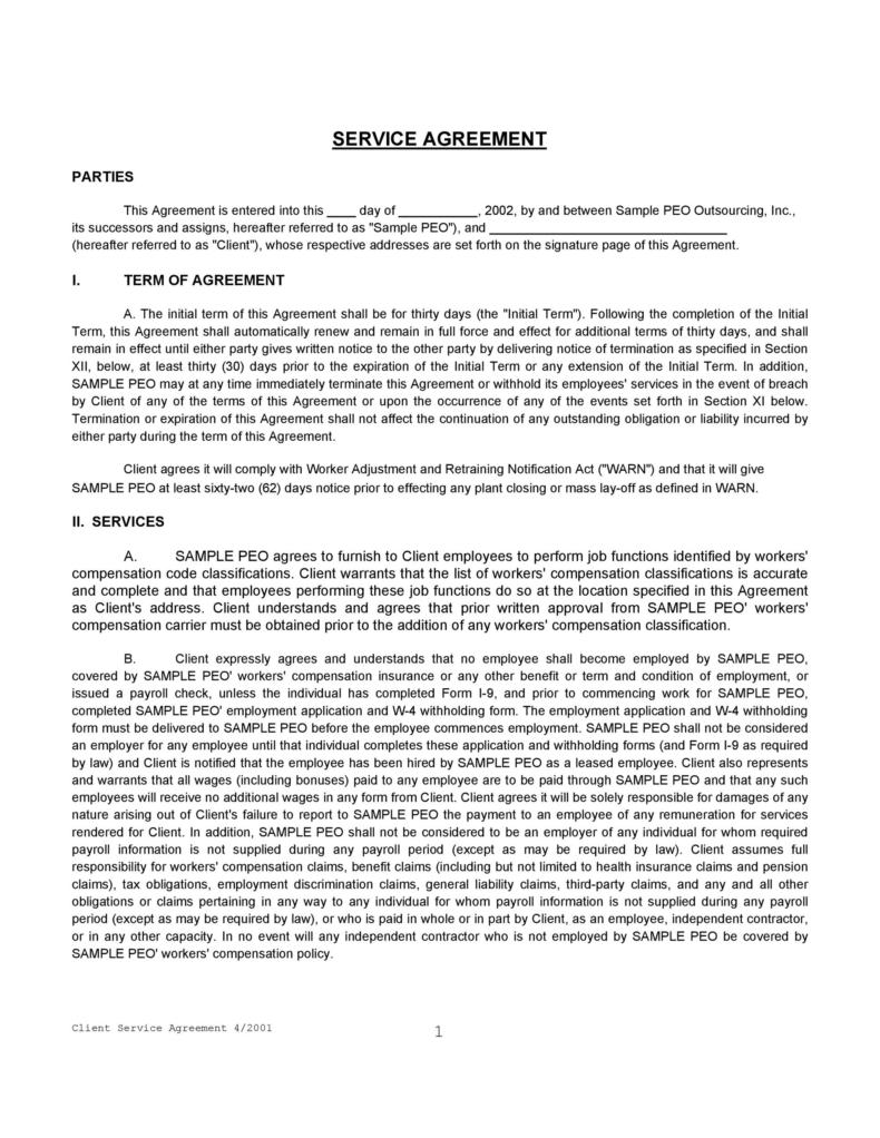 50+ Professional Service Agreement Templates & Contracts