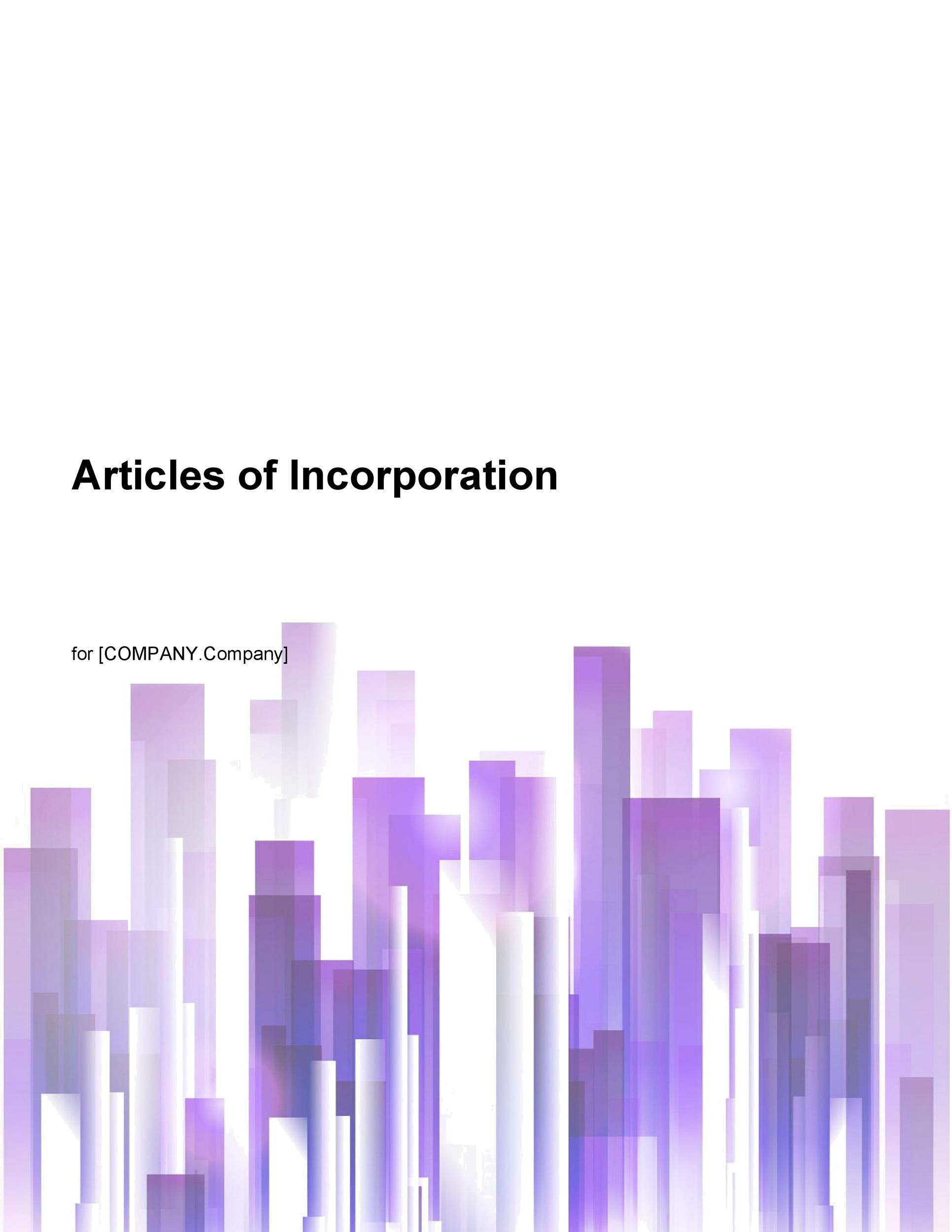Articles of Incorporation - 47 Templates for Any State ᐅ TemplateLab