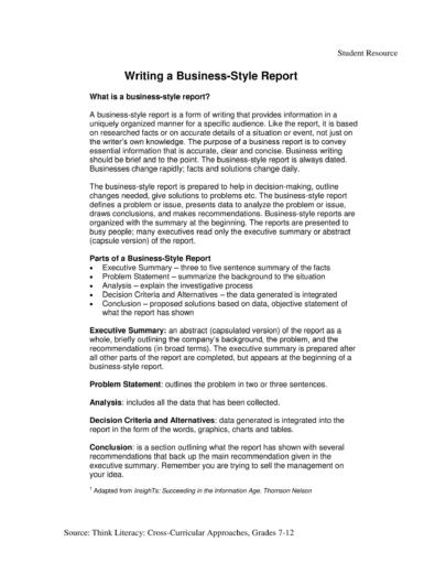 30+ Business Report Templates & Format Examples ᐅ TemplateLab