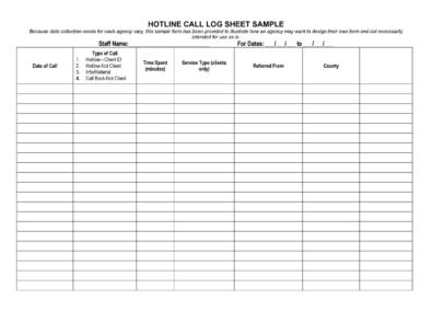 40+ Printable Call Log Templates [Word,Excel,PDF] - TemplateLab