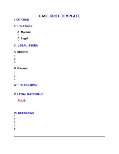 40 Case Brief Examples & Templates ᐅ TemplateLab
