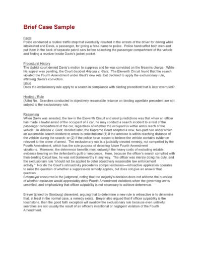 40 Case Brief Examples & Templates ᐅ TemplateLab