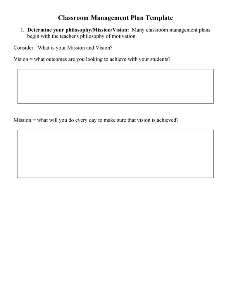 Classroom Management Plan - 38 Templates & Examples ᐅ TemplateLab