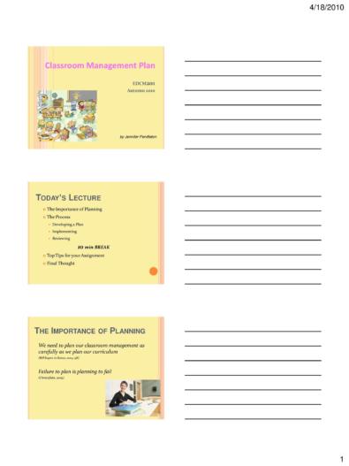 Classroom Management Plan - 38 Templates & Examples ᐅ TemplateLab