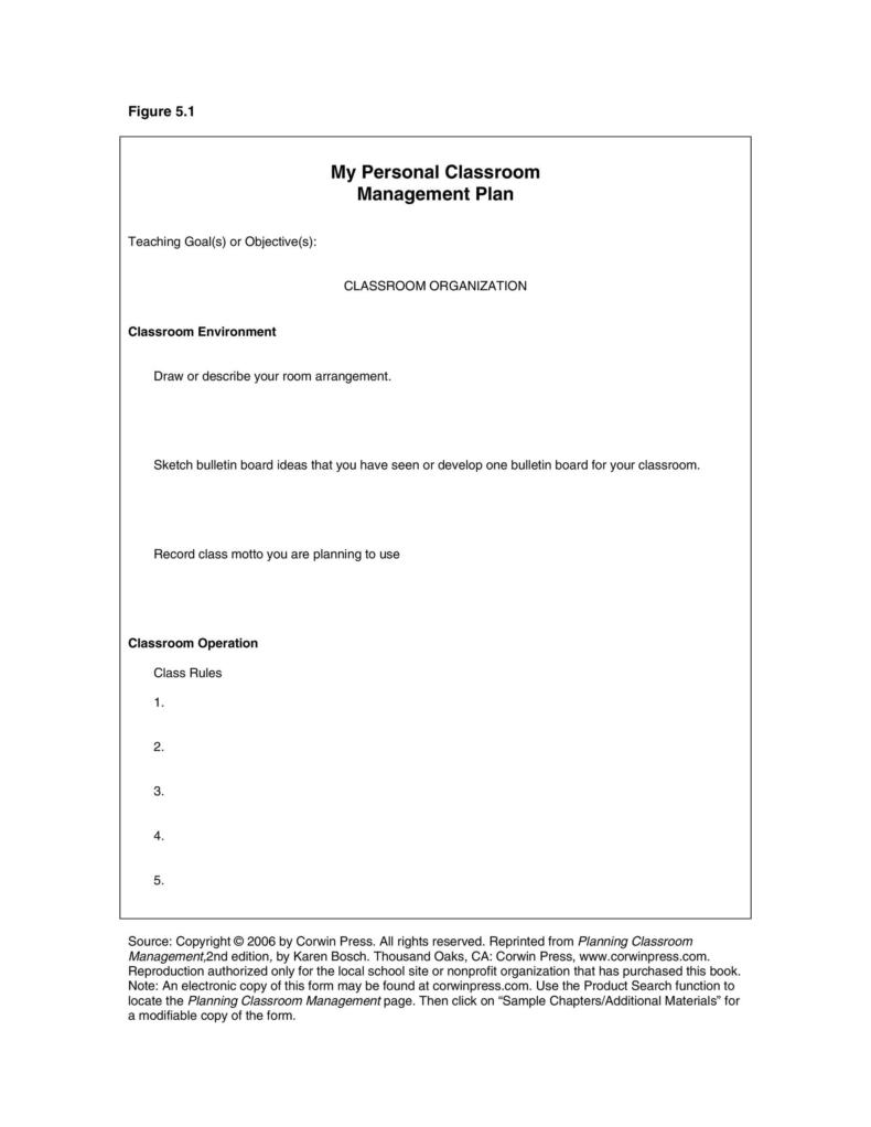 Classroom Management Plan - 38 Templates & Examples ᐅ TemplateLab