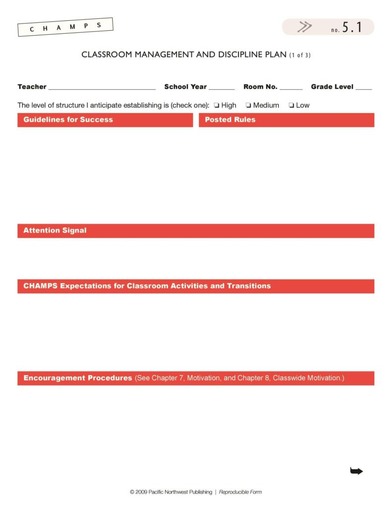 Classroom Management Plan - 38 Templates & Examples ᐅ TemplateLab