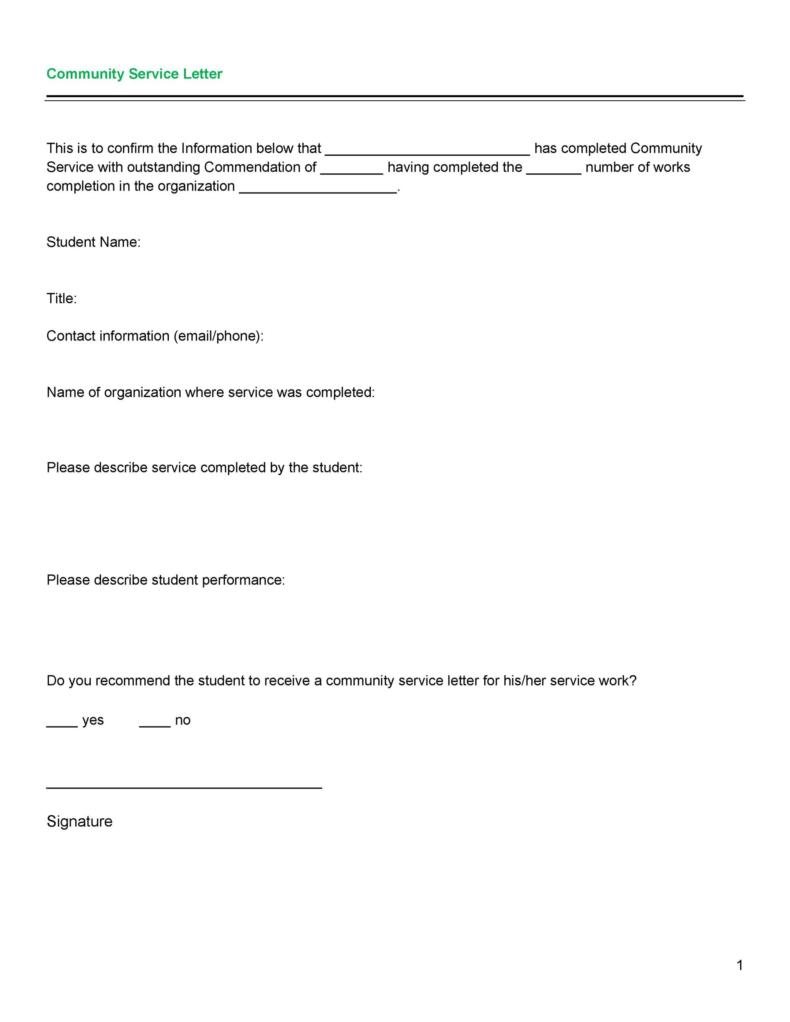 40+ Free Community Service Letter Templates [& Examples]