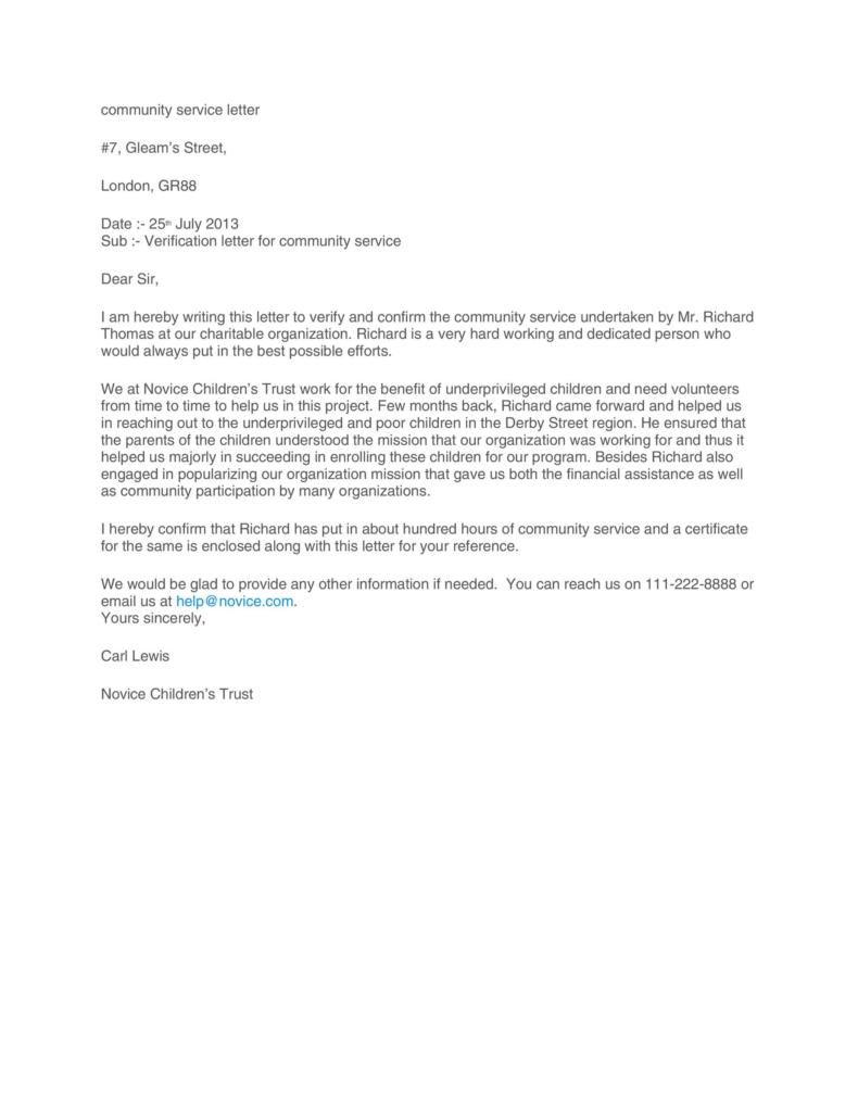 40+ Free Community Service Letter Templates [& Examples]
