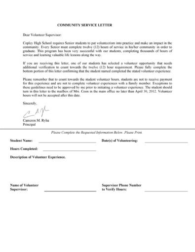 40+ Free Community Service Letter Templates [& Examples]