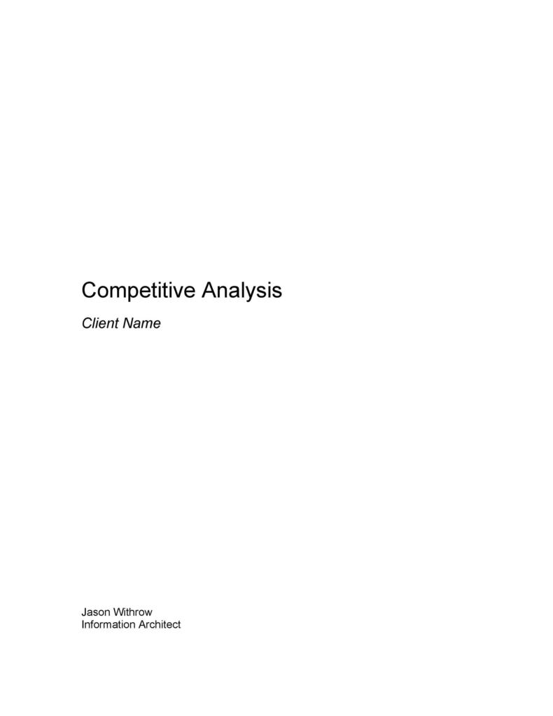 Competitive Analysis Templates - 40 Great Examples [Excel, Word, PDF, PPT]