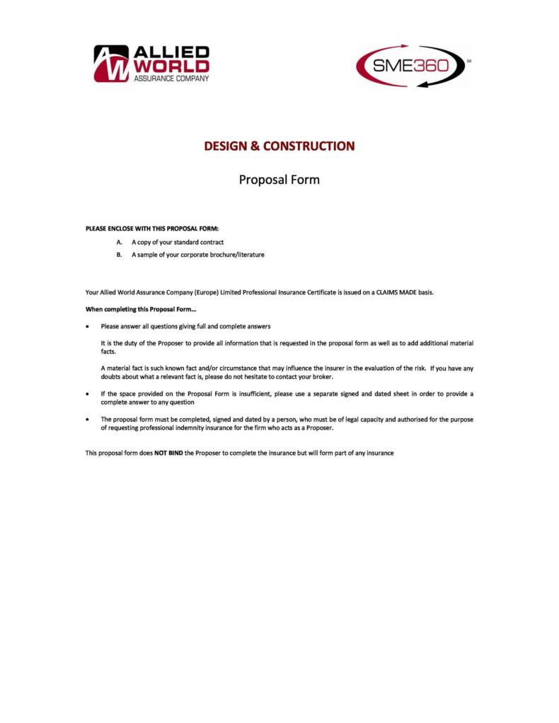 31 Construction Proposal Template & Construction Bid Forms