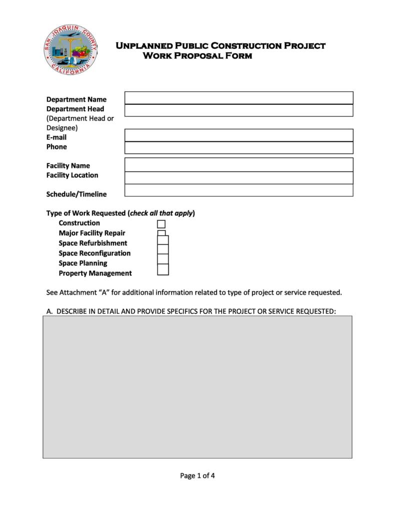 31 Construction Proposal Template & Construction Bid Forms