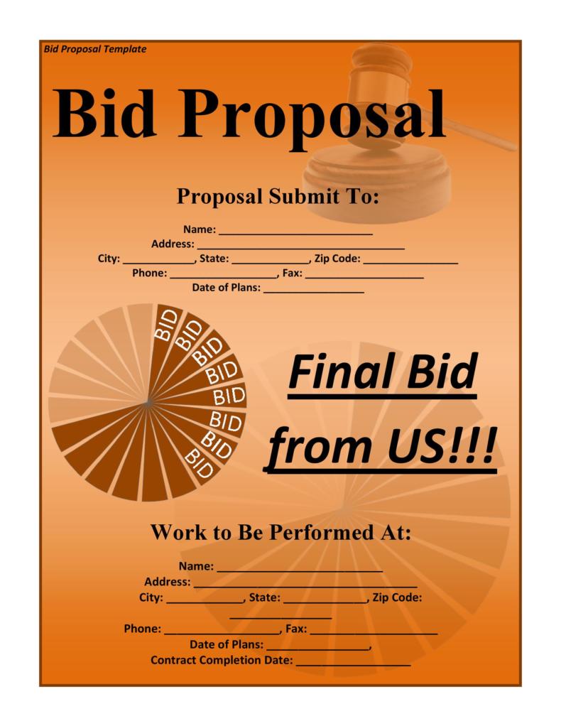31 Construction Proposal Template & Construction Bid Forms