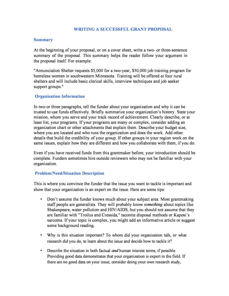40+ Grant Proposal Templates [NSF, Non-Profit, Research] ᐅ TemplateLab