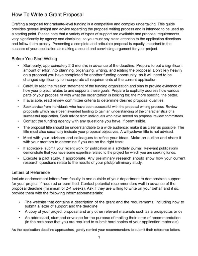 40+ Grant Proposal Templates [NSF, Non-Profit, Research] ᐅ TemplateLab