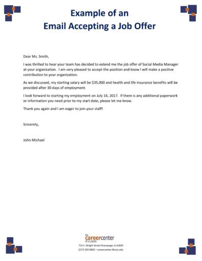 40 Professional Job Offer Acceptance Letter & Email Templates ᐅ TemplateLab