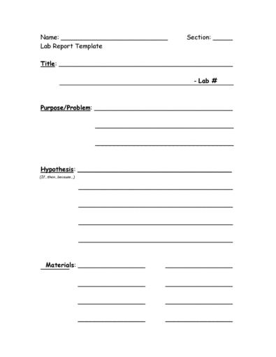40 Lab Report Templates & Format Examples ᐅ TemplateLab
