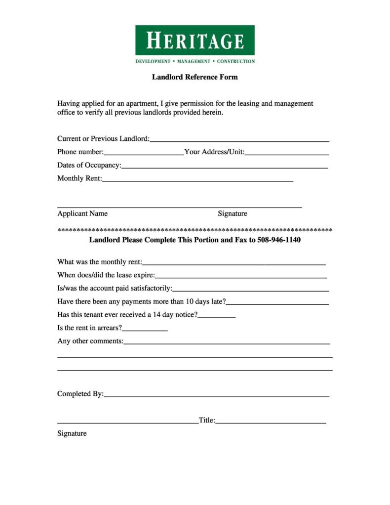 40+ Landlord Reference Letters & Form Samples ᐅ TemplateLab