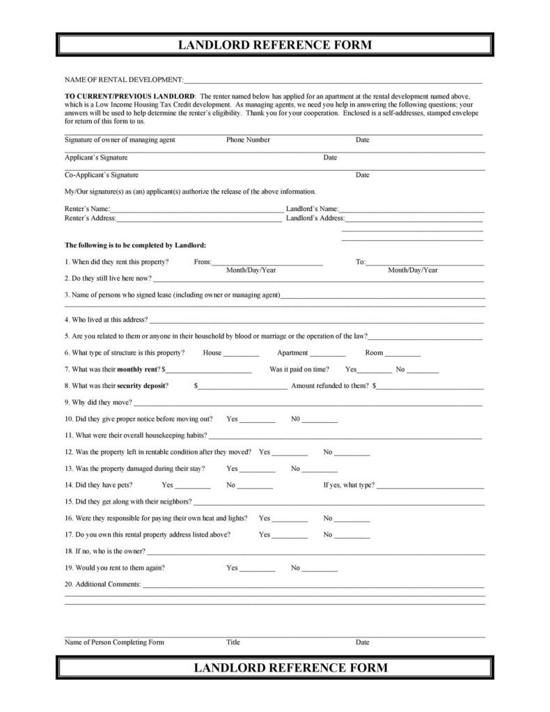 40+ Landlord Reference Letters & Form Samples ᐅ TemplateLab
