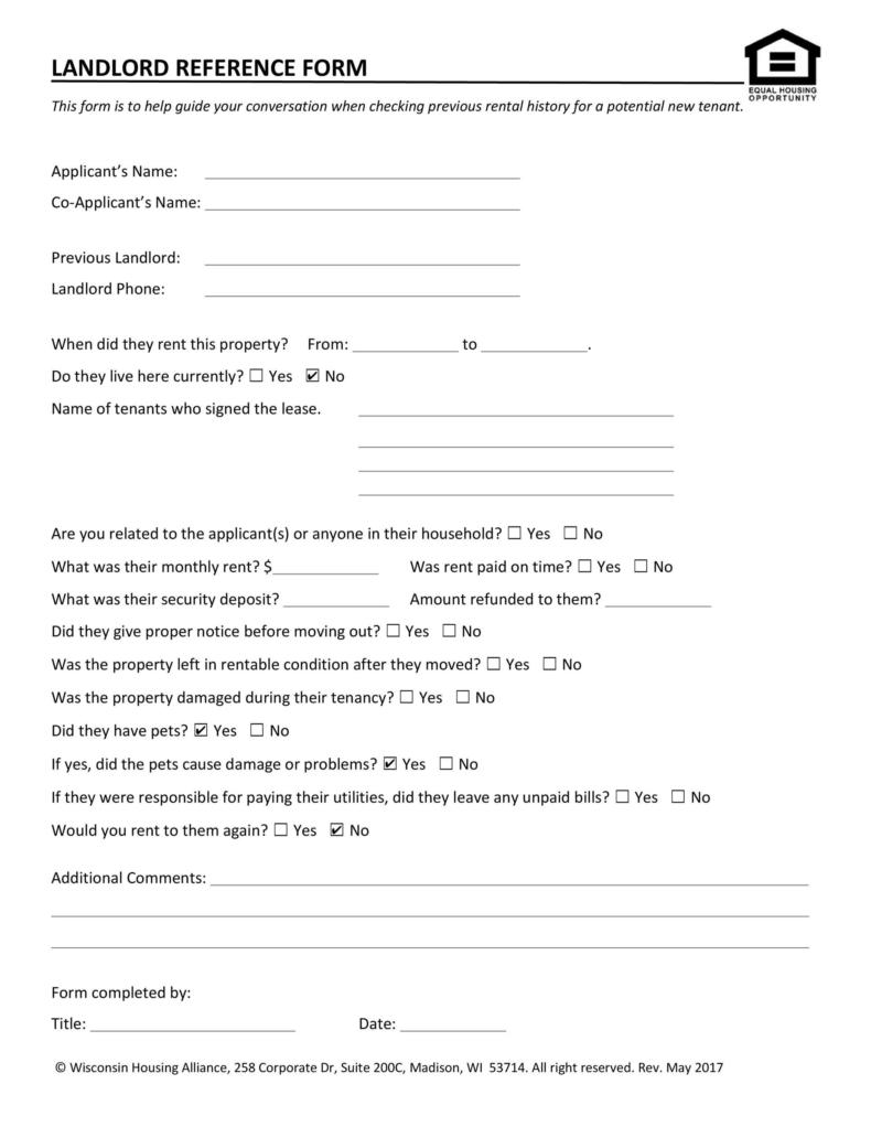 40+ Landlord Reference Letters & Form Samples ᐅ TemplateLab