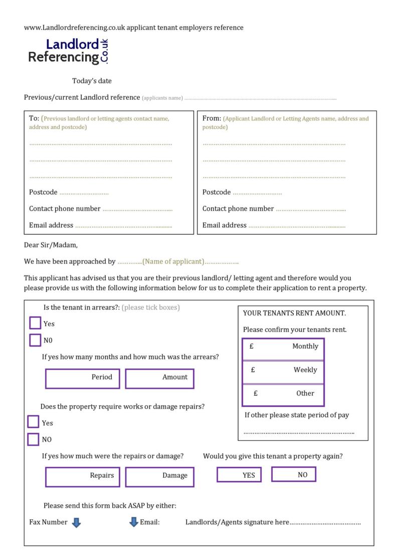 40+ Landlord Reference Letters & Form Samples ᐅ TemplateLab