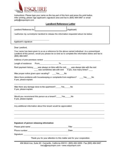 40+ Landlord Reference Letters & Form Samples ᐅ TemplateLab