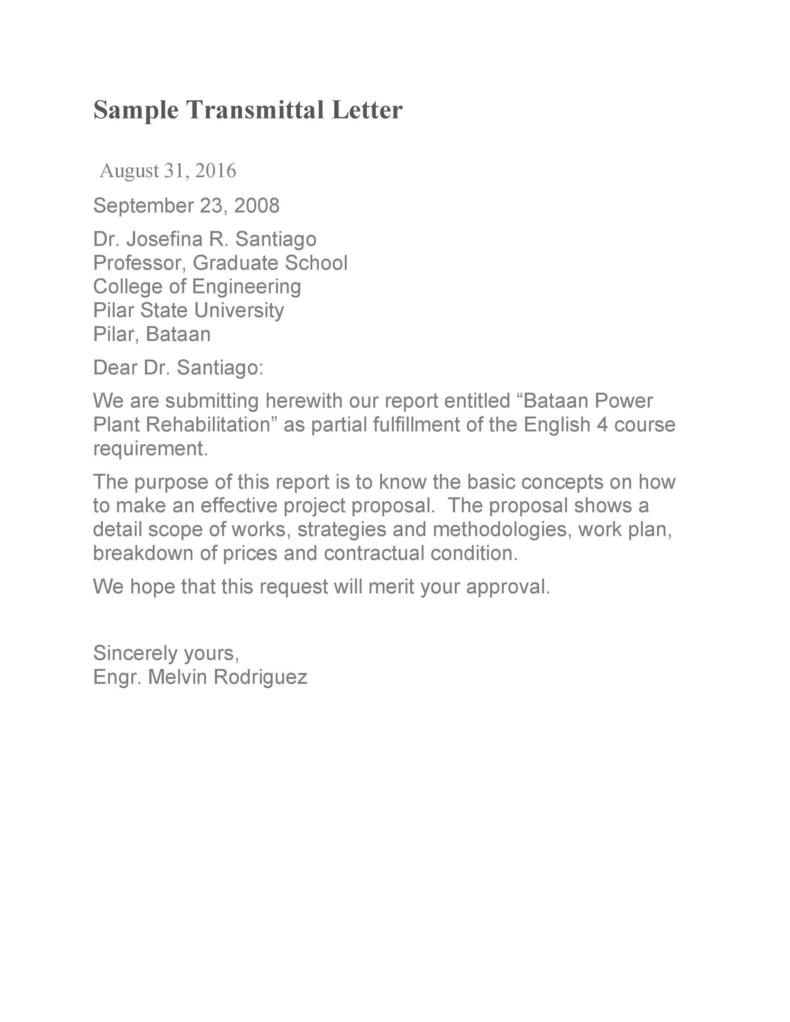 Letter of Transmittal - 40+ Great Examples & Templates ᐅ TemplateLab