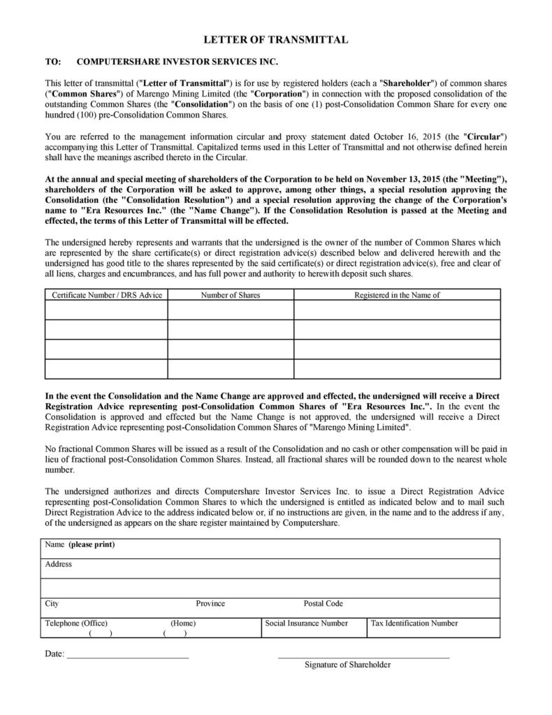 Letter of Transmittal - 40+ Great Examples & Templates ᐅ TemplateLab