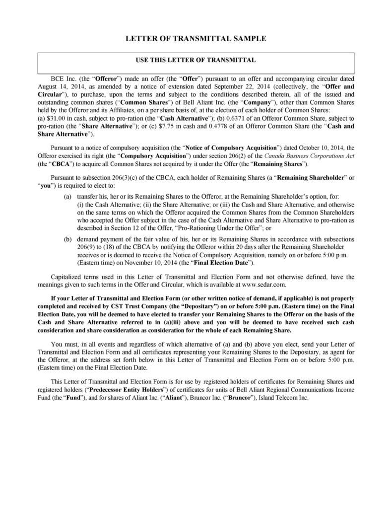 Letter of Transmittal - 40+ Great Examples & Templates ᐅ TemplateLab