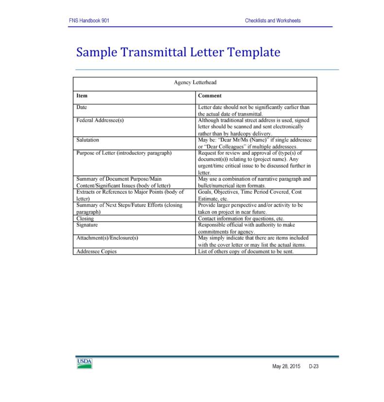 Letter of Transmittal - 40+ Great Examples & Templates ᐅ TemplateLab