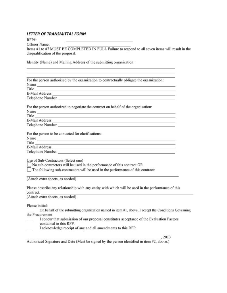 Letter of Transmittal - 40+ Great Examples & Templates ᐅ TemplateLab